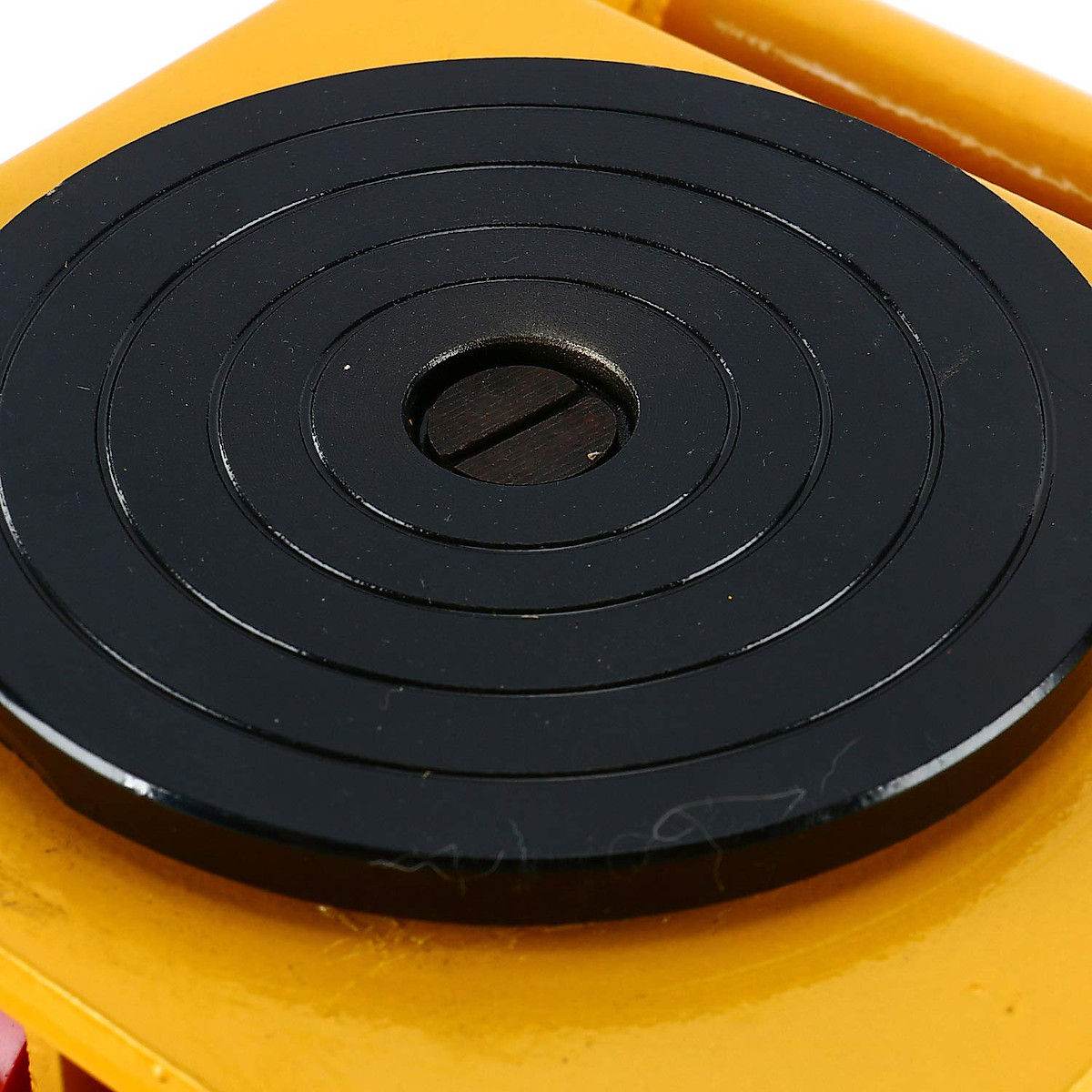 YaeTek Industrial Machinery Mover 13200 lbs 6 Tons Machinery Skate Dolly with 4 Rollers Cap 360 Degree Rotation (Yellow)