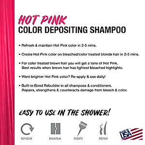 No Fade Fresh Bright Red Color Depositing Shampoo + Conditioner + BondHeal Bond Rebuilder Bundle - Enhance Color, Prevent Fading & Refresh, Temporary Hair Dye