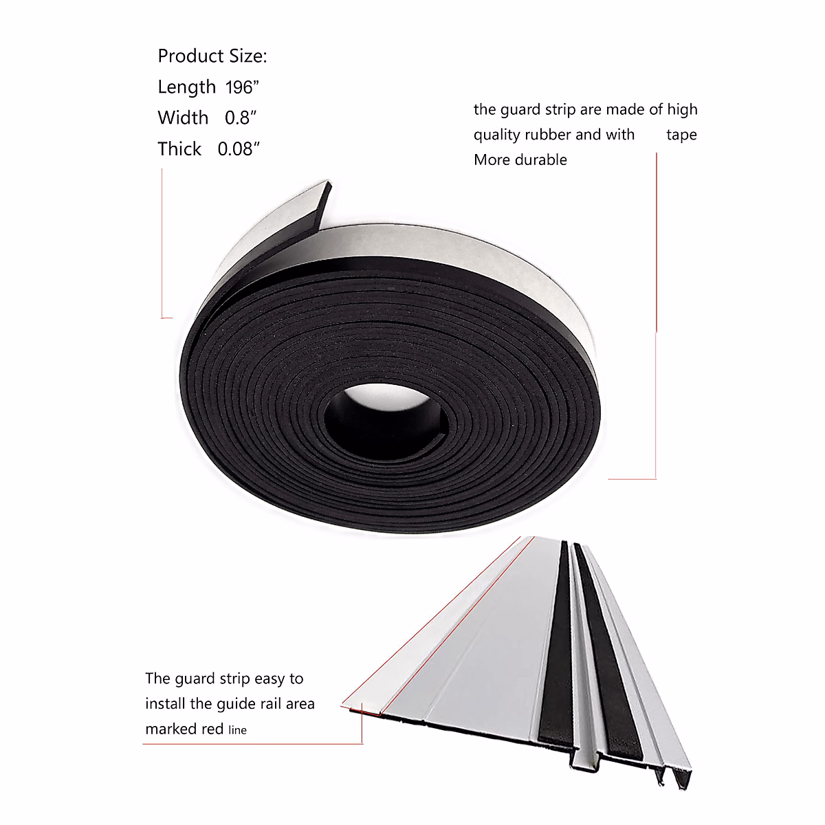 196 inch (5 M) Splinter Guard Strip Compatible with Makita Festool Dewalt Guide Rail Strip and Most Brand Guide Rails,Makita Guide Rail Accessories,194419-4