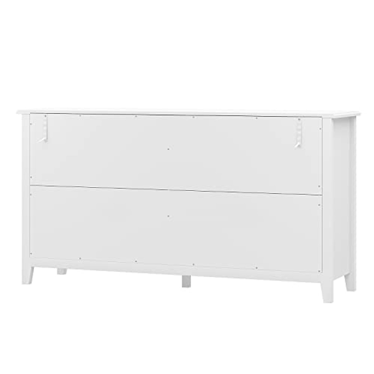 Hasuit 6 Drawer Double Dresser, 51.5''W Wood Dresser Chest with Wide Storage Space, Storage Tower Clothes Organizer, Large Storage Cabinet for Bedroom, Living Room, Hallway (Modern White)