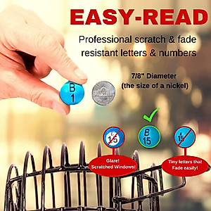 MR CHIPS 11 Inch Tall Professional Bingo Set with Steel Cage, Everlasting 7/8” Balls, Master Board for Balls