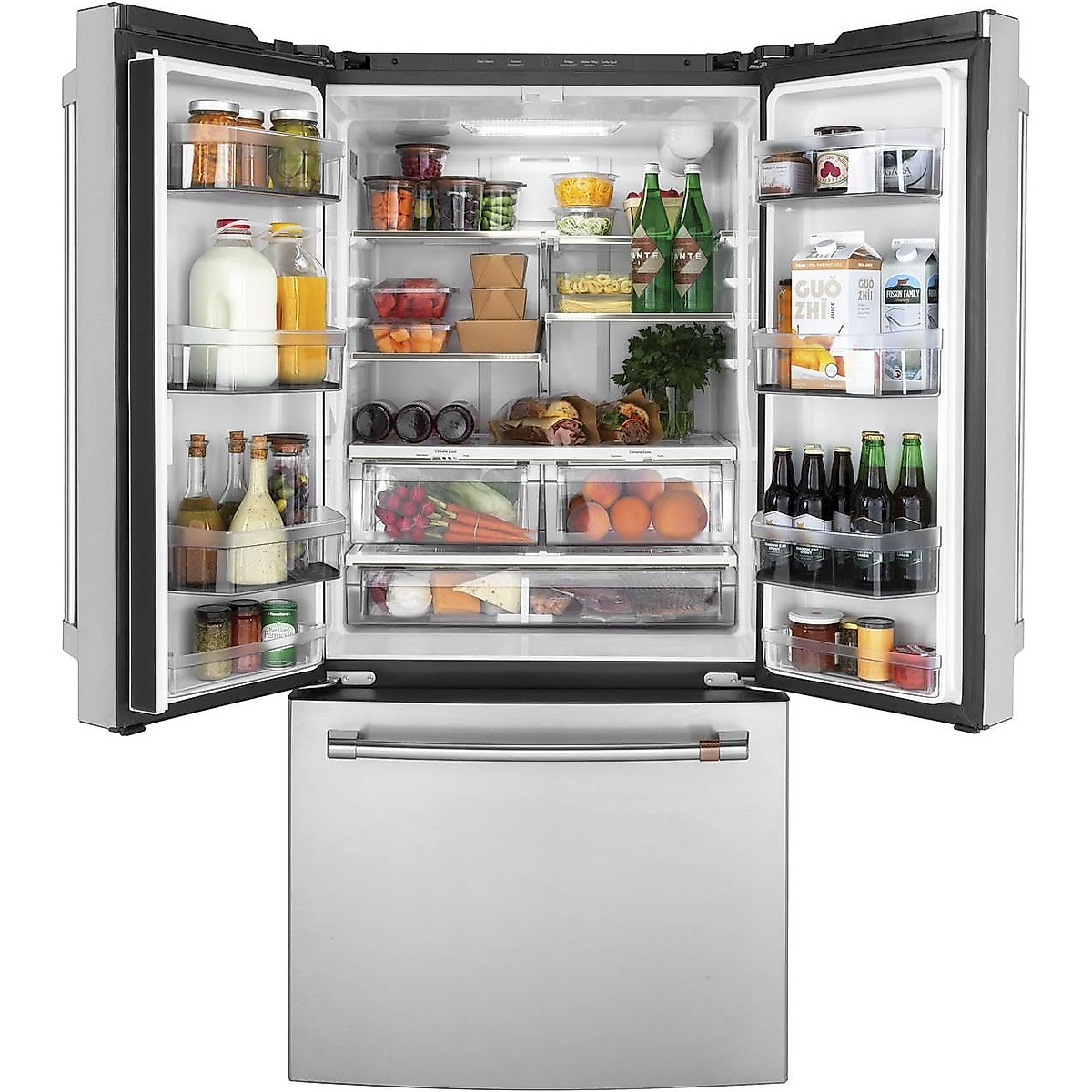 Cafe CWE19SP2NS1 18.6 cu. ft. French Door Refrigerator in Stainless Steel, Counter Depth and ENERGY STAR