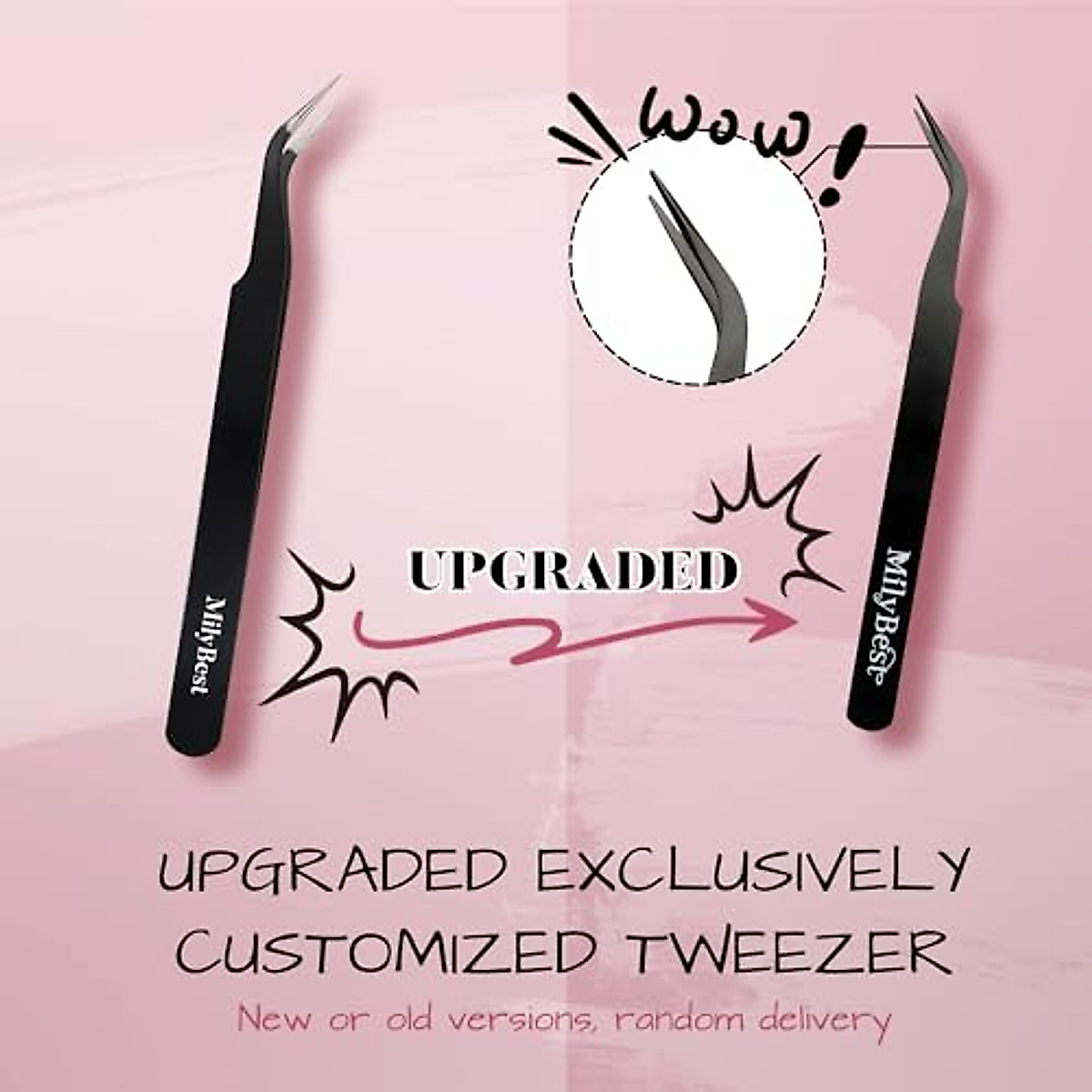 MilyBest DIY Eyelash Extension Kit with 144 Pcs Lash Clusters Bond and Seal Eyelash Glue Remover Eyelash Tweezers Applicator Beginner Set 10-16mm Thin Band Cluster Lashes Kit (Kit-2 Styles, M02)