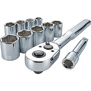 CRAFTSMAN Socket Set with Ratchet, Metric, 3/8-Inch Drive, 11-Piece Set (CMMT12027)