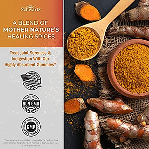 Turmeric Curcumin Ginger Gummies - 120 Count (60 Day Supply) - Natural Joint Support - Vegan Turmeric Gummy Supplement for Ultra High Absorption - Non-GMO - Made in The USA - Delicious Peach Flavor