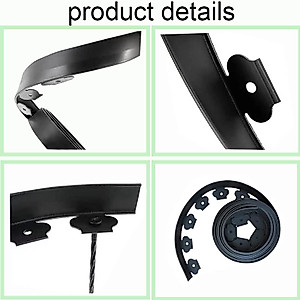 Landscape Edging,20ft Plastic No Dig Garden Edging with 20 Stakes,2 Inch Tall Lawn Edging for Lawn,Yard,Flower Gardens Edging Border (Black-20FT)