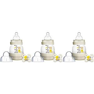 Newborn Easy Start Anti-Colic 4.5-Ounce Bottle with Pacifier Set, Teddy Bear, 0-2 Months, 3 Pack