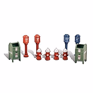 Scenic Accents Street Items (Mailboxes Fire Hydrants & Fire/Police Call Boxes) HO Woodland Scenics