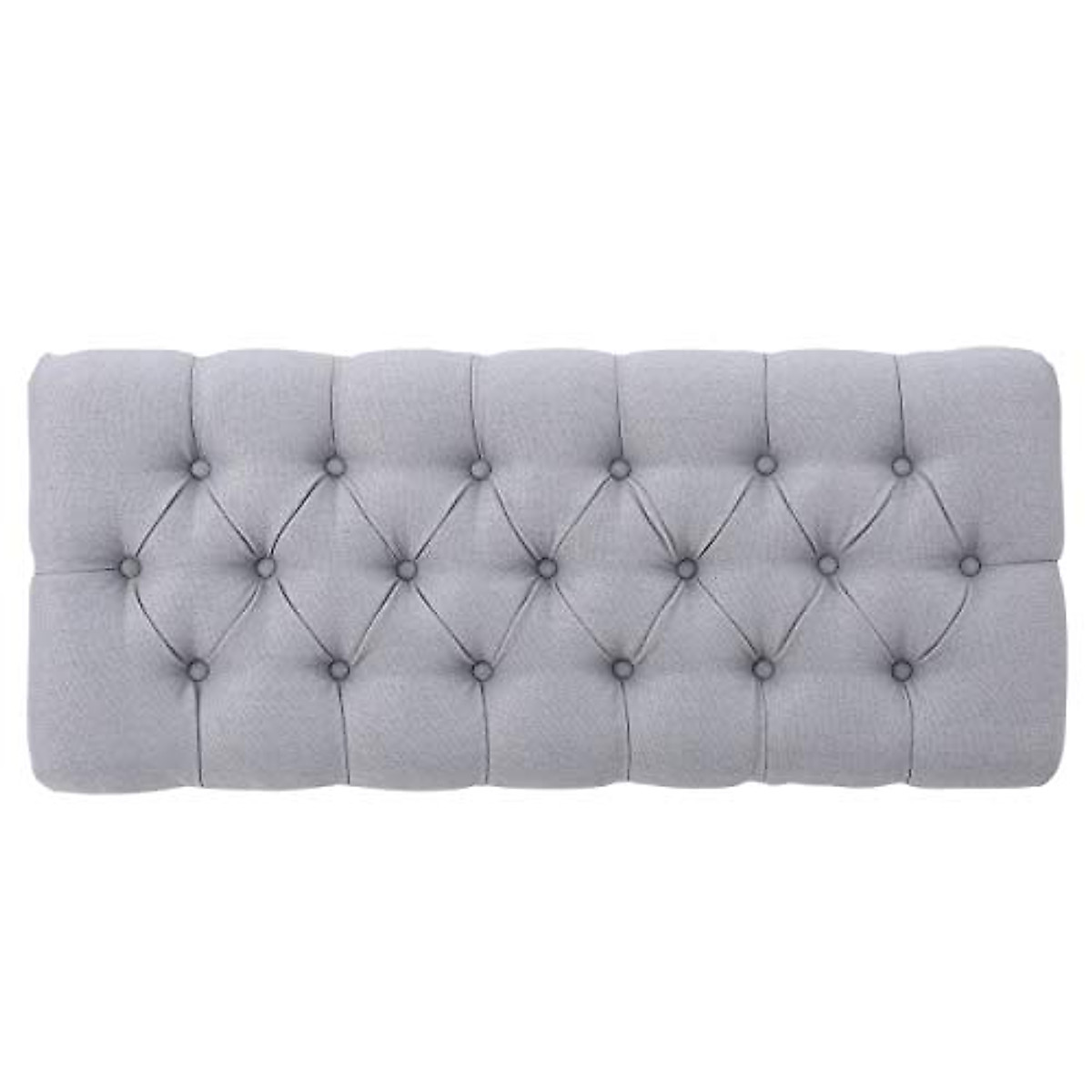 Christopher Knight Home Scarlett Fabric Ottoman Bench, Light Grey 17.25”D x 41.00”W x 16.75”H