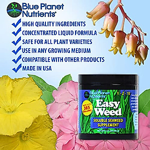 Easy Weed Soluble Seaweed (3.5 oz) Soluble Kelp Supplement | for All Plants & Gardens | Makes UP to 385 GALLONS | Blue Planet Nutrients