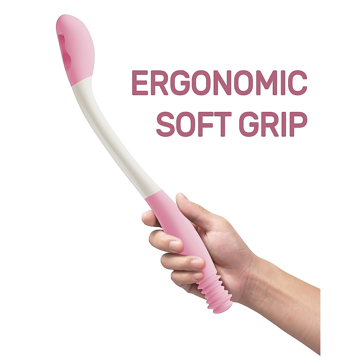 Vammcht Toilet Aids for Wiping, Long Reach Comfort Bottom Buddy Wiping Aid for Toileting, Butt Wiper for Obesity People Disabled Elderly Pregnant Surgery Recovery Handicap Accessories Pink
