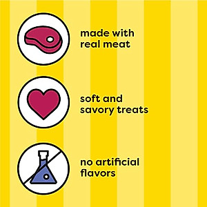 TEMPTATIONS Meaty Bites, Soft and Savory Cat Treats, Chicken Flavor, 4.12 oz. Pouch