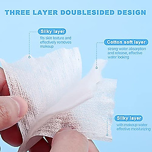 Lily Bell (660 Count) Cotton Tissues Facial Towels Disposable Cotton Facial Pads Cotton Rounds (222 Count)