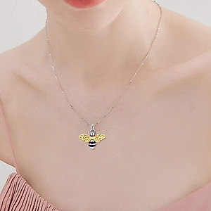 TRISHULA Cremation Jewelry 925 Sterling Silver Bee Pendant keepsake Urn necklaces for Women