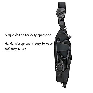 abcGoodefg Universal Left Side Radio Shoulder Holster Chest Harness Holder for Two Way Radios Walkie Talkie Rescue Essentials