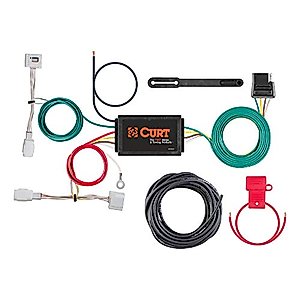 CURT 56384 Vehicle-Side Custom 4-Pin Trailer Wiring Harness, Fits Select Toyota C-HR , Black