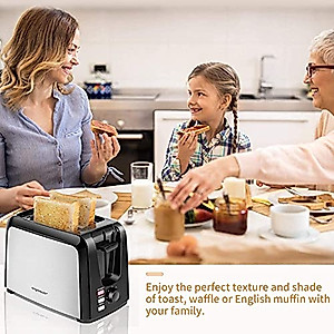 Electric Panini Press Indoor Grill Sandwich Maker + Toaster 2 Slice Wide Slots Best Rated Prime Toasters