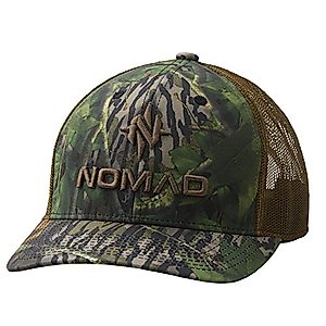 Nomad Mens Trucker Turkey Hunting Camo Hat, Pursuit - Mossy Oak Shadowleaf, One Size