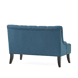 Christopher Knight Home Nicole Fabric Settee, Dark Blue