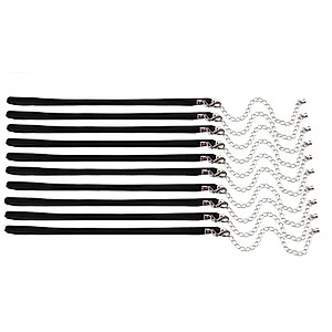 30pcs 3/16'' Black Velvet Chokers Vintage Necklace for Women with Extension (XL-1005-1) (Black)