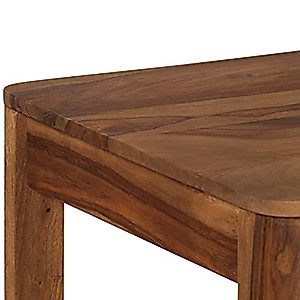 GOLINPEILO Wooden Dining Table, Kitchen Table Solid Sheesham Wood 47.2"x23.6"x29.9" -AA
