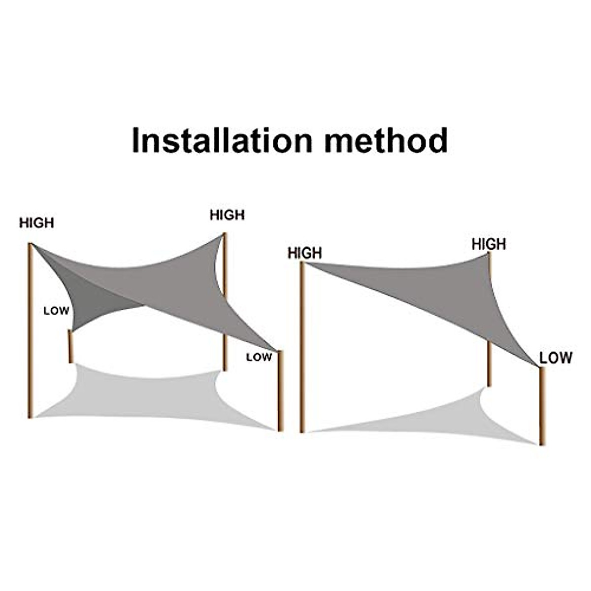 iCOVER Sun Shade Sail Canopy 12'x16', 185GSM Fabric Permeable Pergolas Top Cover, for Outdoor Patio Lawn Garden Backyard Awning, Sand