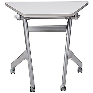 Safco Products Learn Nesting Trapezoid Desk, Small Corner Desk for Classrooms & Custom Classroom Layouts (Pebble Gray)