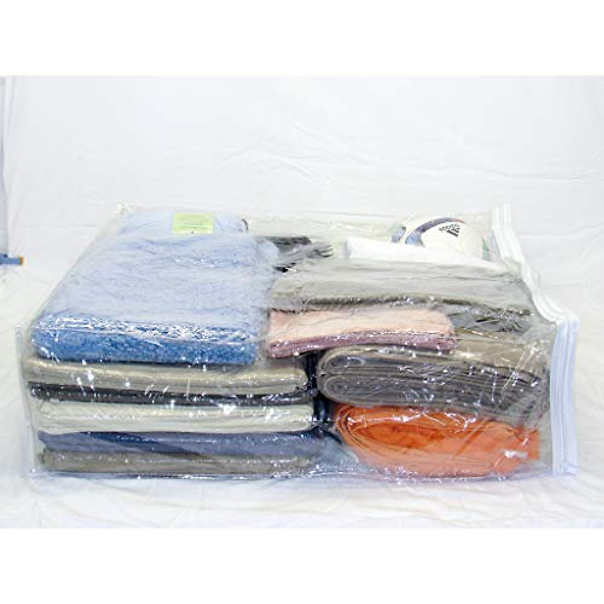 Clear Vinyl Zippered Storage Bags 24 x 27 x 7 Inch 5-Pack for Comforters and Bedding Sets