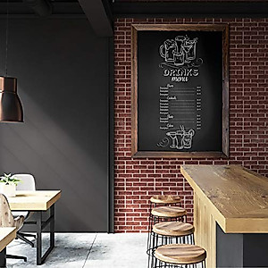 Loddie Doddie Magnetic Chalkboard - Easy-to-Erase Large Chalkboard for Wall Decor and Kitchen - Hanging Black Chalkboards (46x34.5, Rustic Frame)