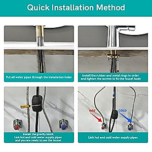 Fulgutonit Kitchen Faucet with Hidden Pull Down Sprayer, Modern High Arc Single Hole Pull Out Kitchen Sink Faucets for Bar Laundry RV Utility Sink, Chrome