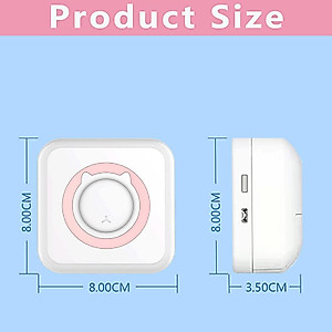 soputry InstaProud - Portable Sticker Printer, Mini Printer Sticker Maker Pocket Thermal Printer, Mini Label Receipt Printer for Photos Diaries Memos Study Notes (Blue and 10 Sticker Rolls)