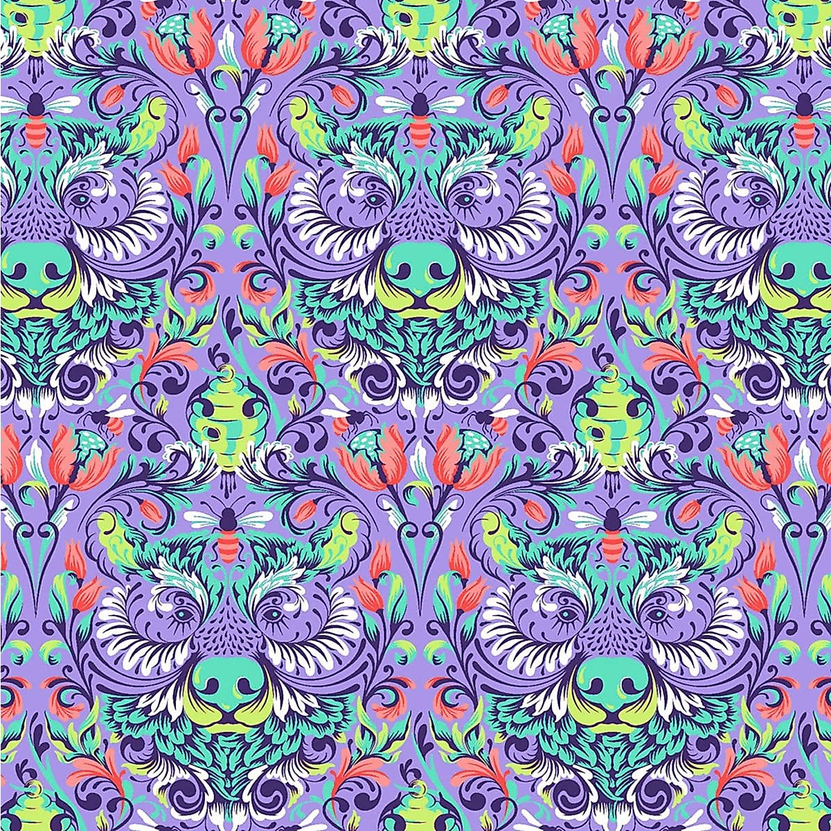 Tiny Beasts Fat Quarter Bundle (14 Pieces) by Tula Pink for Free Spirit 18 x 21 inches (45.72 cm x 53.34 cm) Fabric cuts DIY Quilt Fabric