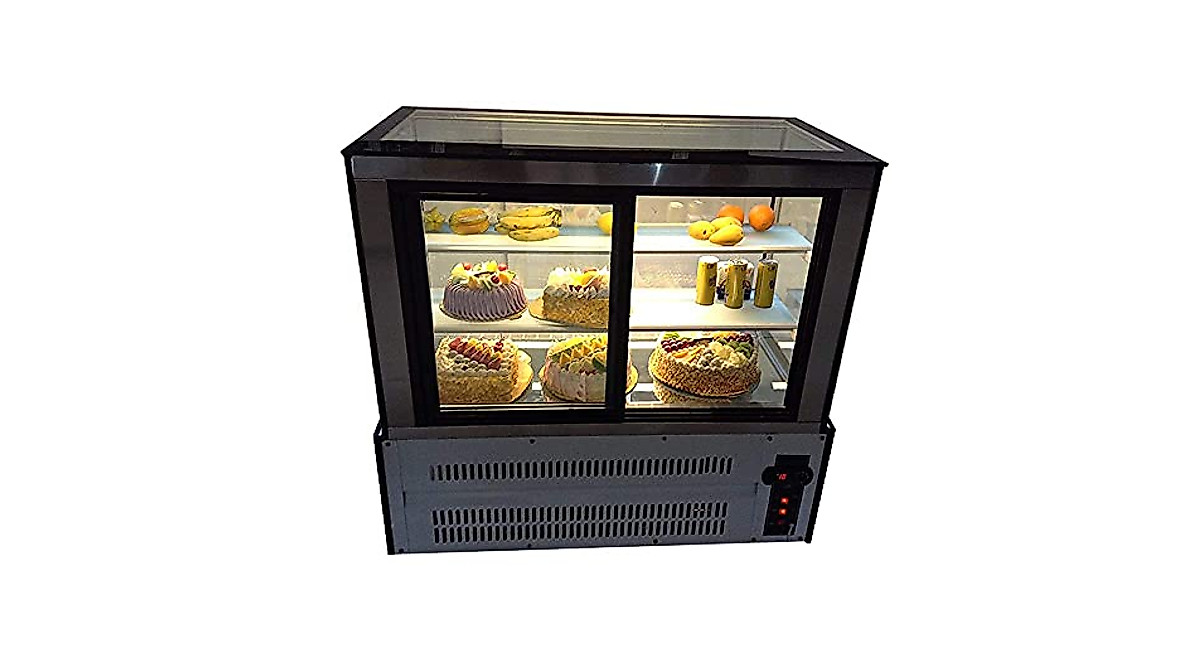 INTBUYING 36'' Refrigerated Cake Showcase for Bakeries