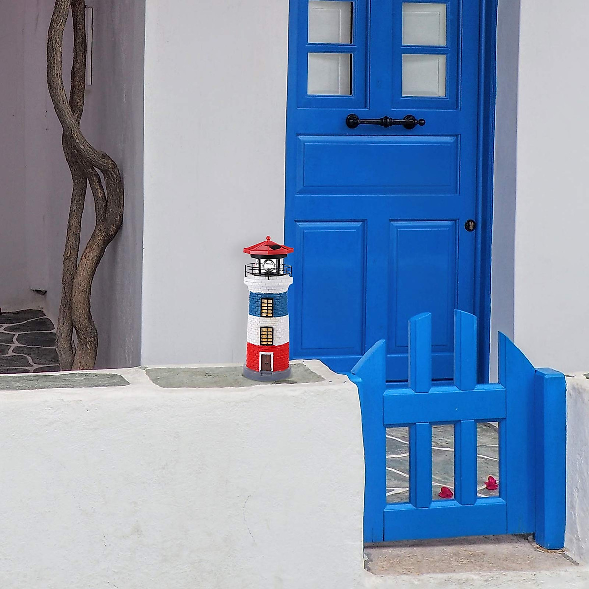 BESPORTBLE Solar Light Lamp Decorative Lighthouse Solar Lamp Garden Lighthouse Patio Lamp Yard Lamp Yard Light Patio Light Outdoor Light Solar Lighthouse