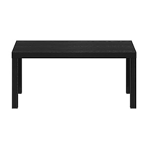 Furinno Classic Simple Coffee Table for Living Room, 38.98 (W) x 17.52 (H) x 18.9 (D) Inches, Black