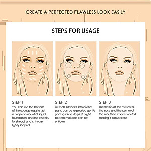 Beauty Glazed Soft Matte Silky Full Coverage Liquid Foundation, Multi-Use Buildable Foundation Lightweight Feel Oil Control Longwear Naturally Flawless Coverage Foundation (101 Porcelain)