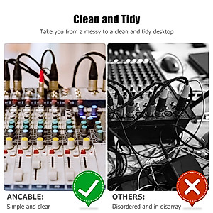 XLR Snake Cable, 10-Feet 4-Channel XLR Male to XLR Female Snake Splitter Microphone Cable Cord with Color Coded, Rubber Cable Boot, Ancable