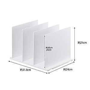 YAMAZAKI home 4956 Purse Organizer/Bag Divider for Closet Shelf, One Size, White