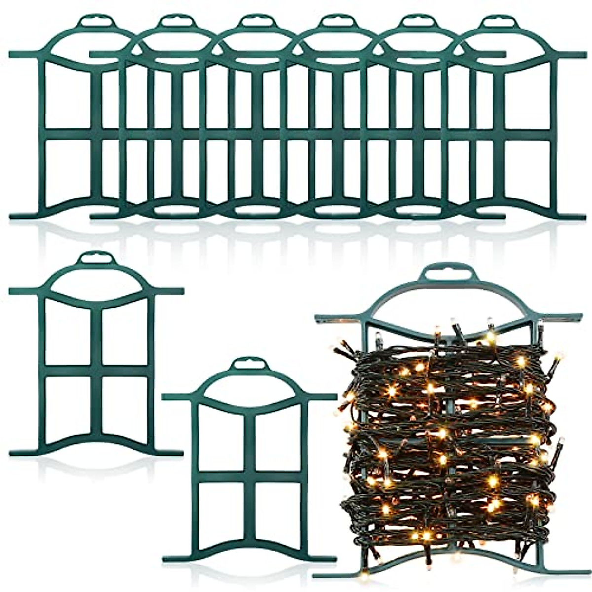 9 Pieces Christmas Light Storage Light Bulb Storage Christmas String Lights Organizer Holder Extension Cord Holder for Reel Extension Cord, Garland, Beads