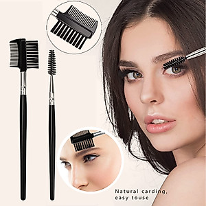 Sunuly Eyebrow Razor, 7 in 1 Eyebrow Kit, Eyebrow Trimmer Set Including Brow Razors, Brush, Scissors, Tweezers, with Plastic Box for Women Men Eyebrow Eyelash Facial Grooming