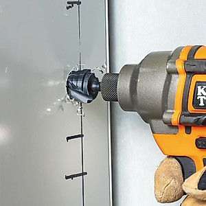 Klein Tools QRSTSPRO Premium 3-Piece Electrician's Step Bit Set with Cutting Oil, Modular Case, Impact Rated Quick Release, Double Spiral Flutes