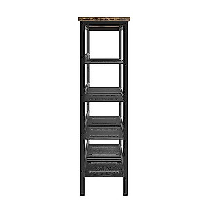 5 Tier Modern Metal Free Standing Shoe Storage Rack Shlef with Adjustable Feet, Hold up to 20 pair, for Entryway Hallway Small Spaces Men Women, Black