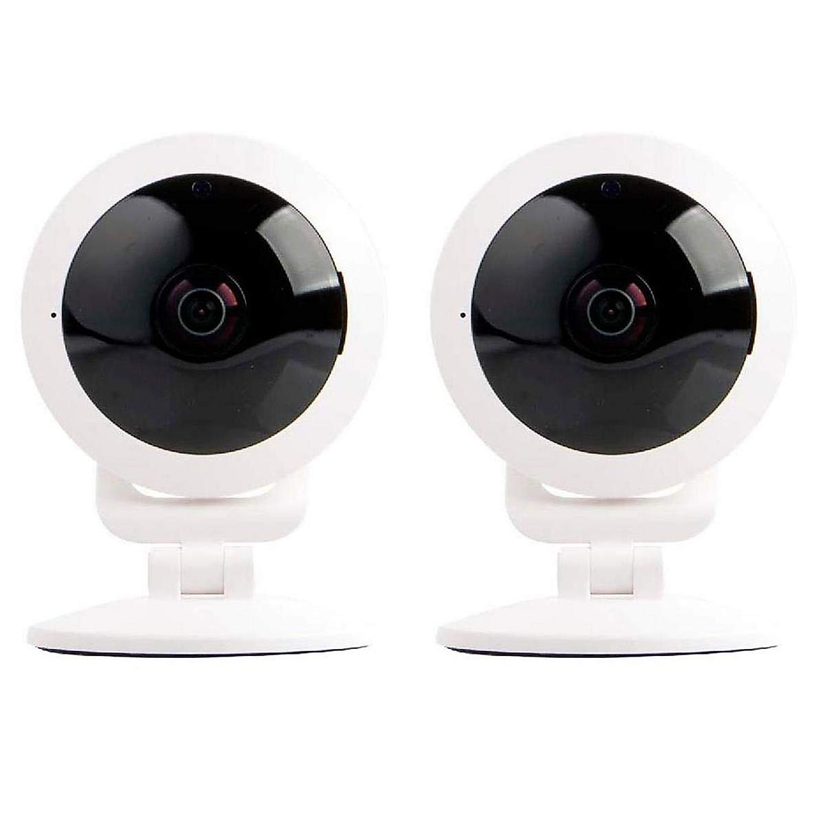 Vivitar 2 Pack IPC-117 1080p Full HD Wi-Fi Smart IP Camera with 360 Degree View Angle Lens, White