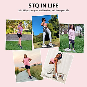 STQ Women's Slip On Walking Shoes Active Cushion Comfortable Tennis Breathable Non Slip Athletic Gym Workout Cross Training Sneakers Denim Blue US 9