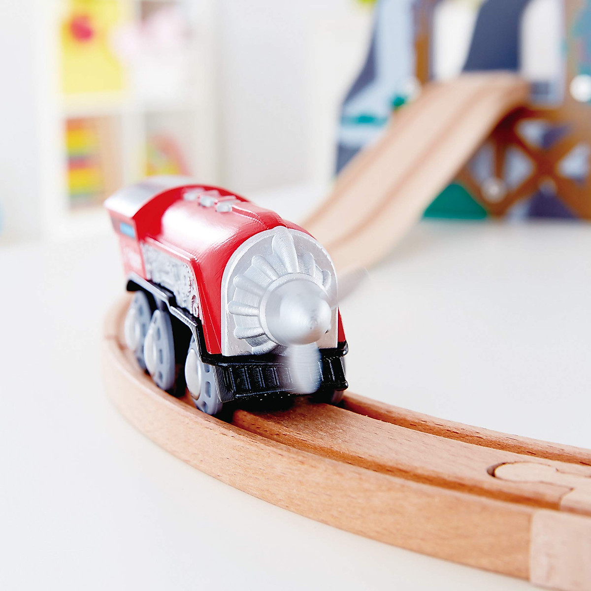 Hape Kids Wooden Railway Propeller Steam Engine
