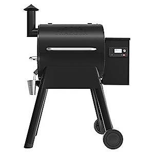 Traeger Grills Pro Series 575 Wood Pellet Grill and Smoker, Black & Pellet Grills BAC362 Folding Shelf, 25” L x 12 W, Black