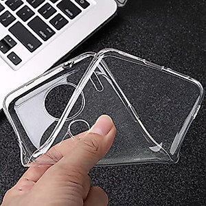 Ytaland for Blackview A80 / Blackview A80S Case, with 2 x Tempered Glass Screen Protector. (3 in 1) Crystal Clear Silicone Shockproof TPU Bumper Protective Phone Case Cover