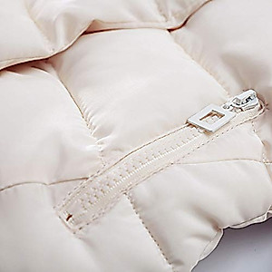 SRVNFBKT Baby Girls Boys Winter Warm Jacket Hooded Snowsuit Windproof Coat Outerwear Soft Fur Hoodies FBA (Beige, 0-3 Months)