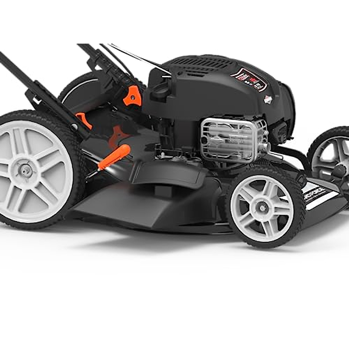 Yard Force Gas Lawn Mower 22-inch, YF22-3N1SP with Briggs & Stratton 150cc Engine, Vertical Storage, Self-propelled, Single Lever Cutting Height Adjustment, 12-inch Rear Wheels
