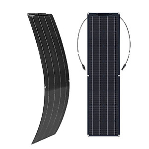 Flexible Solar Panel Kit 100W/220W Monocrystalline Battery Panel Power Generation Panel with Charge Controller for Car RV Boat Camping (Color : 100W)